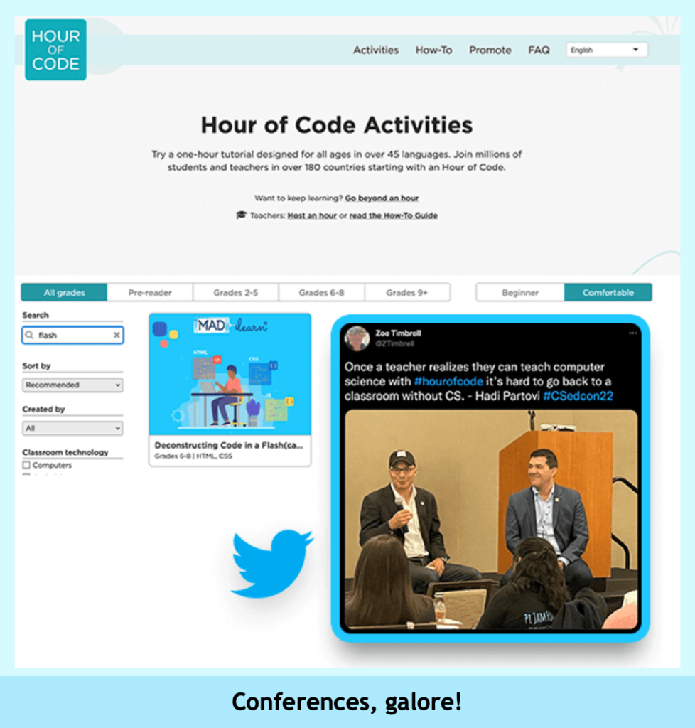 MAD-news for November: New Hour of Code activities for #CSEdWeek - MAD-learn blog